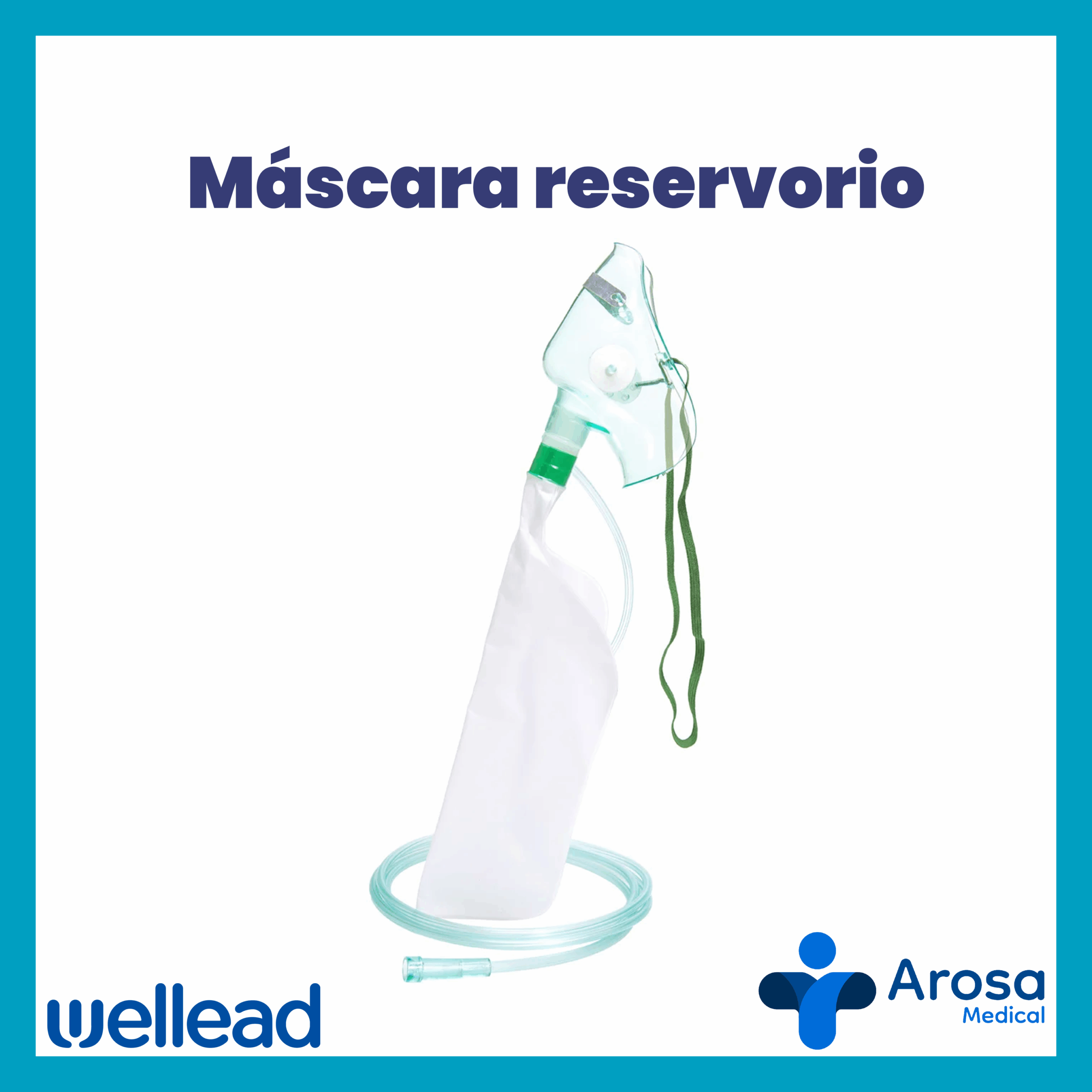 Mascarilla alta concentración con reservorio - Arosa Medical